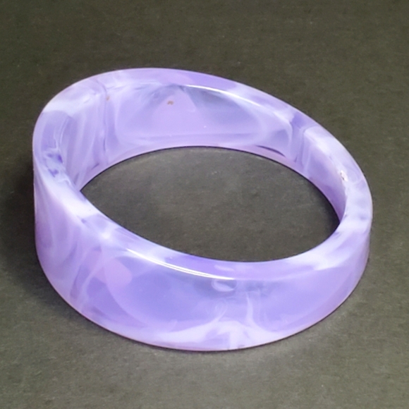Hong Kong | Jewelry | Vintage Purple Plastic Marble Swirl Lucite Round ...